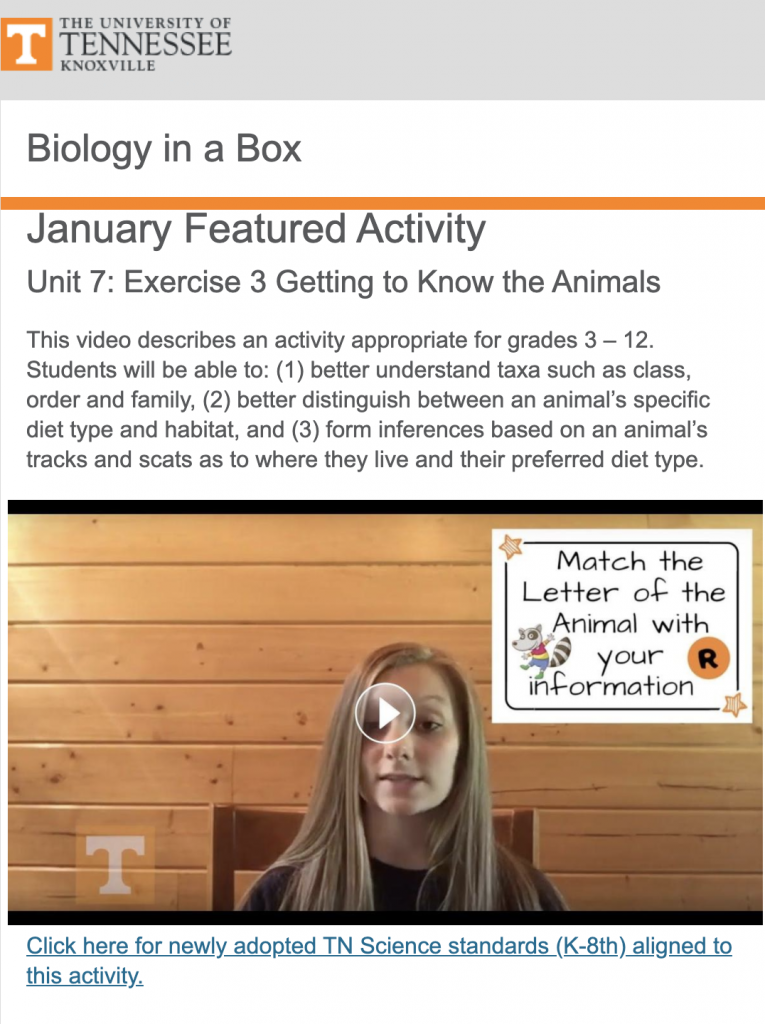 Newsletters - Biology In A Box