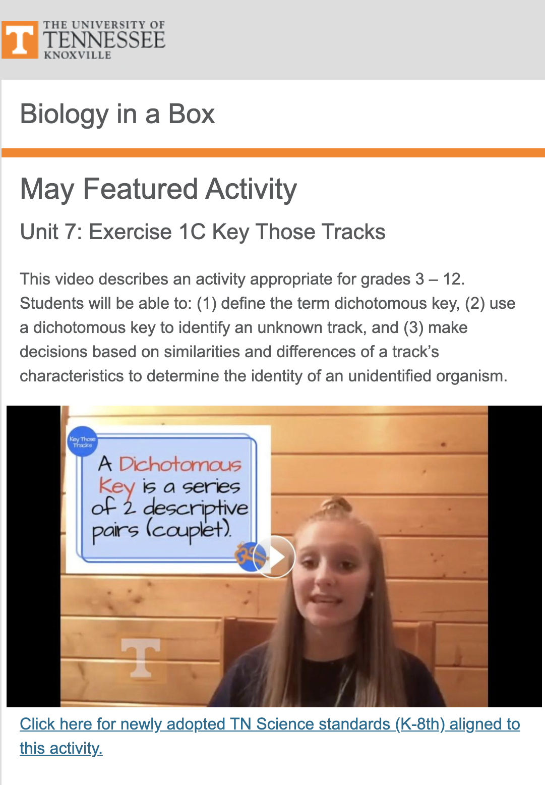 Newsletters - Biology In A Box